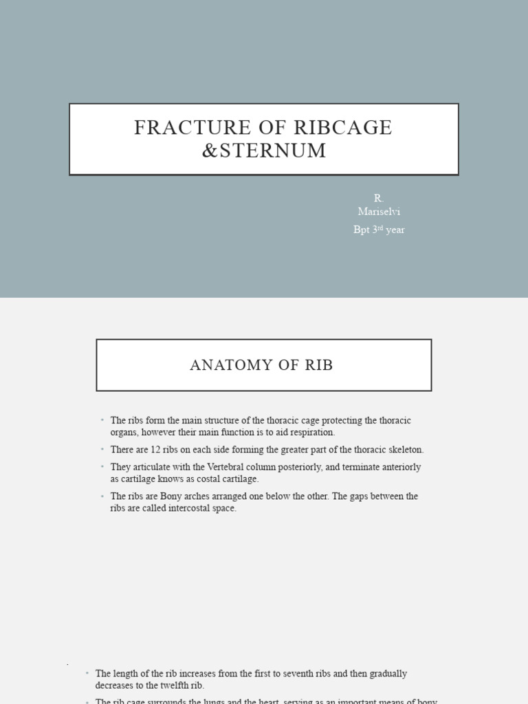 Fracture of Rib Cage | PDF | Thorax | Injury