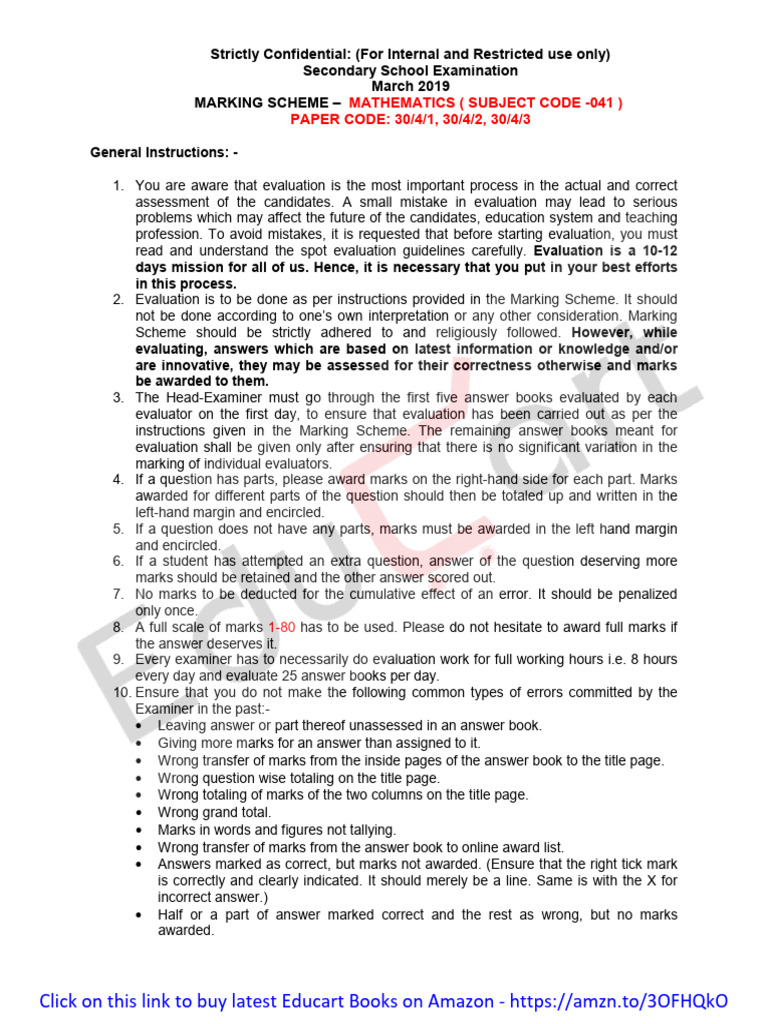 Ms Mathematics Set 4 2019 | PDF | Evaluation