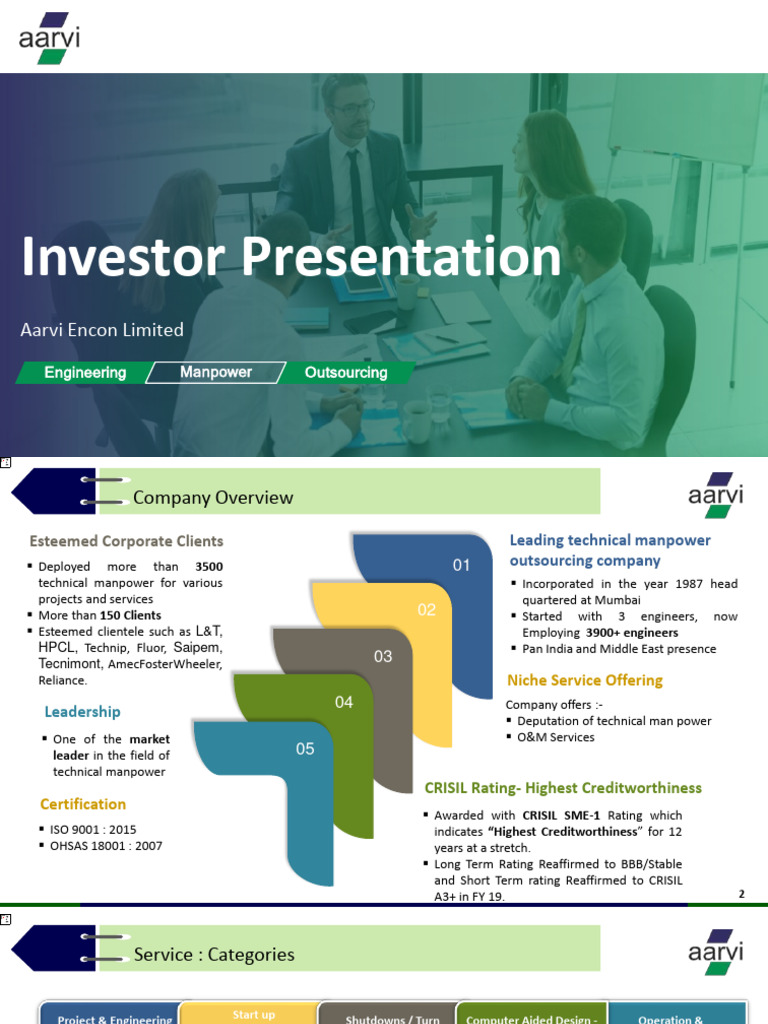 Aarvi Encon Investor Presentation Overview | PDF | Book Value ...