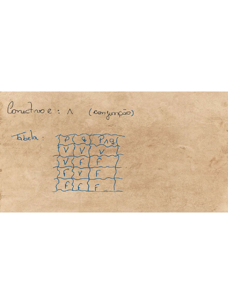 Slide8 - Tabela Verdade Do Conectivo "E" | PDF