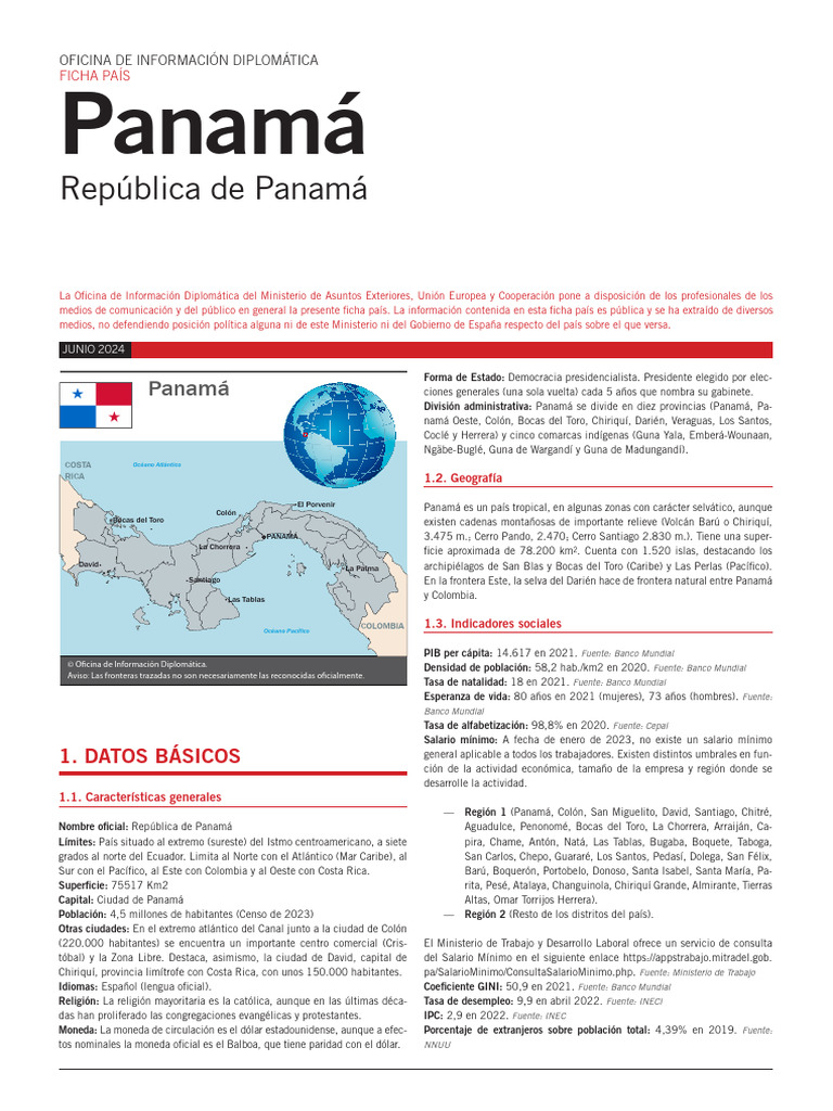 Panama Ficha Pais | PDF | Economias Panama Ficha Pais | PDF | Economias