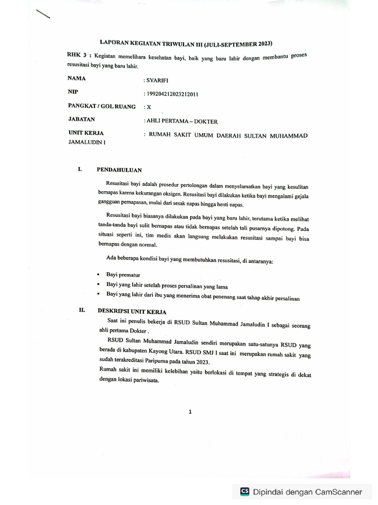 Triwulan 3 RHK 3 Sip | PDF