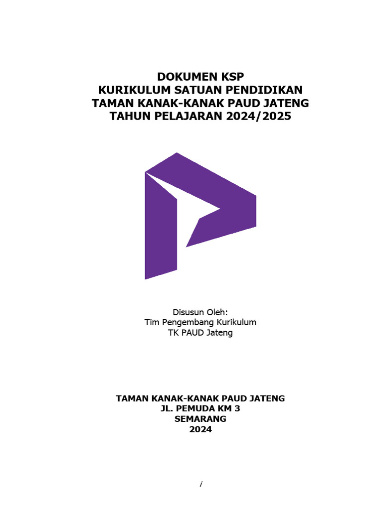 2024 KSP TK Paud Jateng | PDF