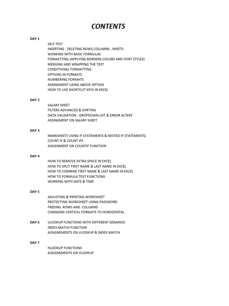 Advance Excel Notes | PDF | Microsoft Excel | Information Science