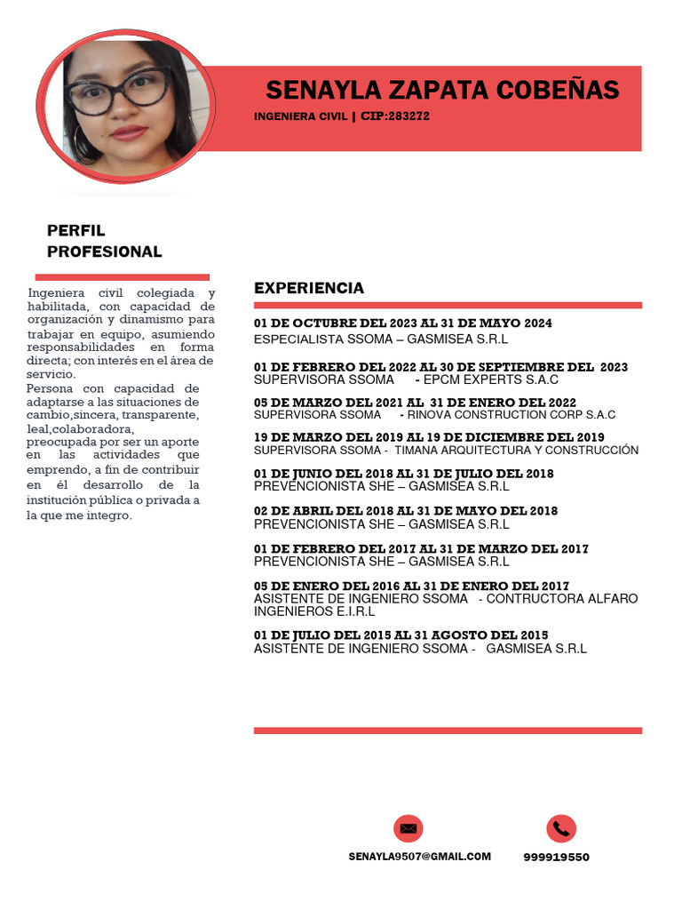 CV Senayla Zapata - Ssoma | PDF | Ingeniería | Business