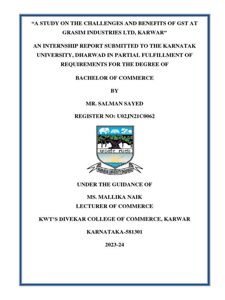 GST Insights at Grasim Industries | PDF | Value Added Tax | Taxes