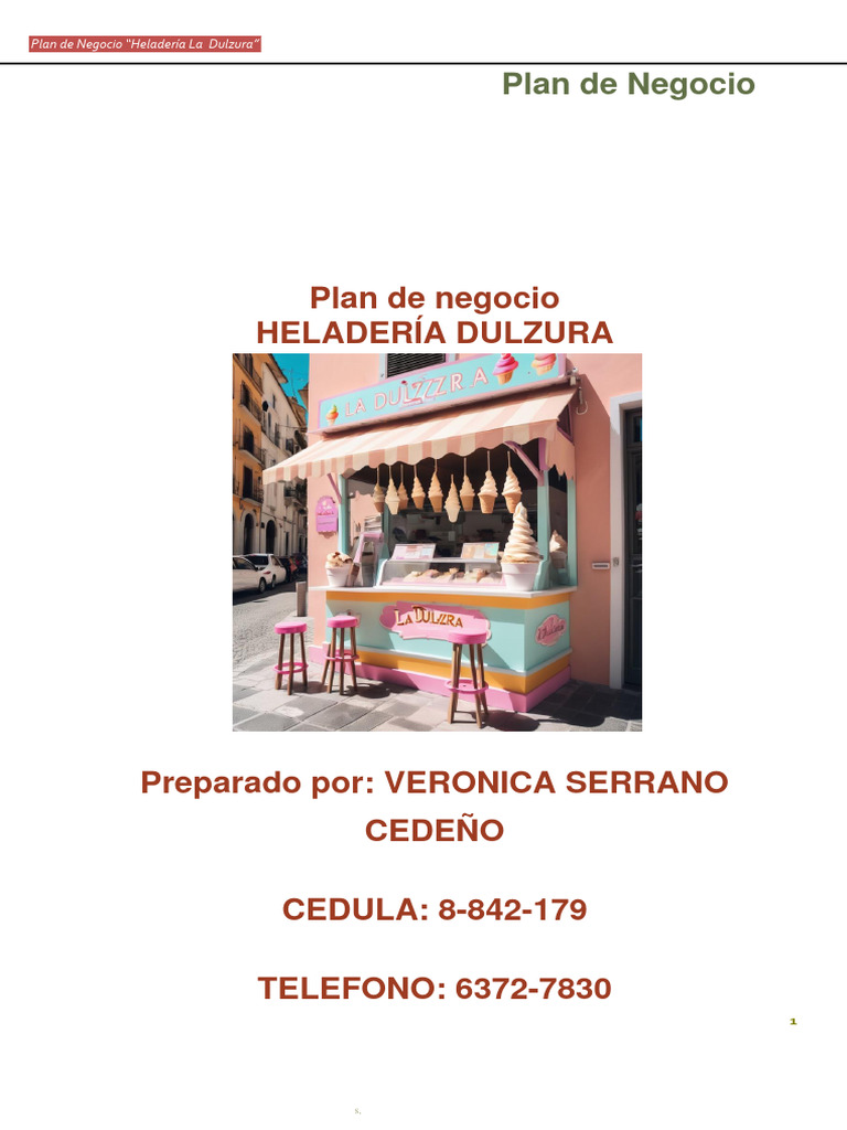 Heladeria 01 | PDF | Plan de negocios | Helado
