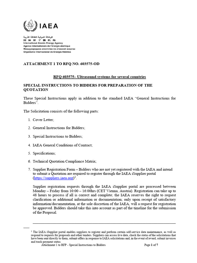 Special Instructions To Bidders | PDF | Cargo | Request For Proposal