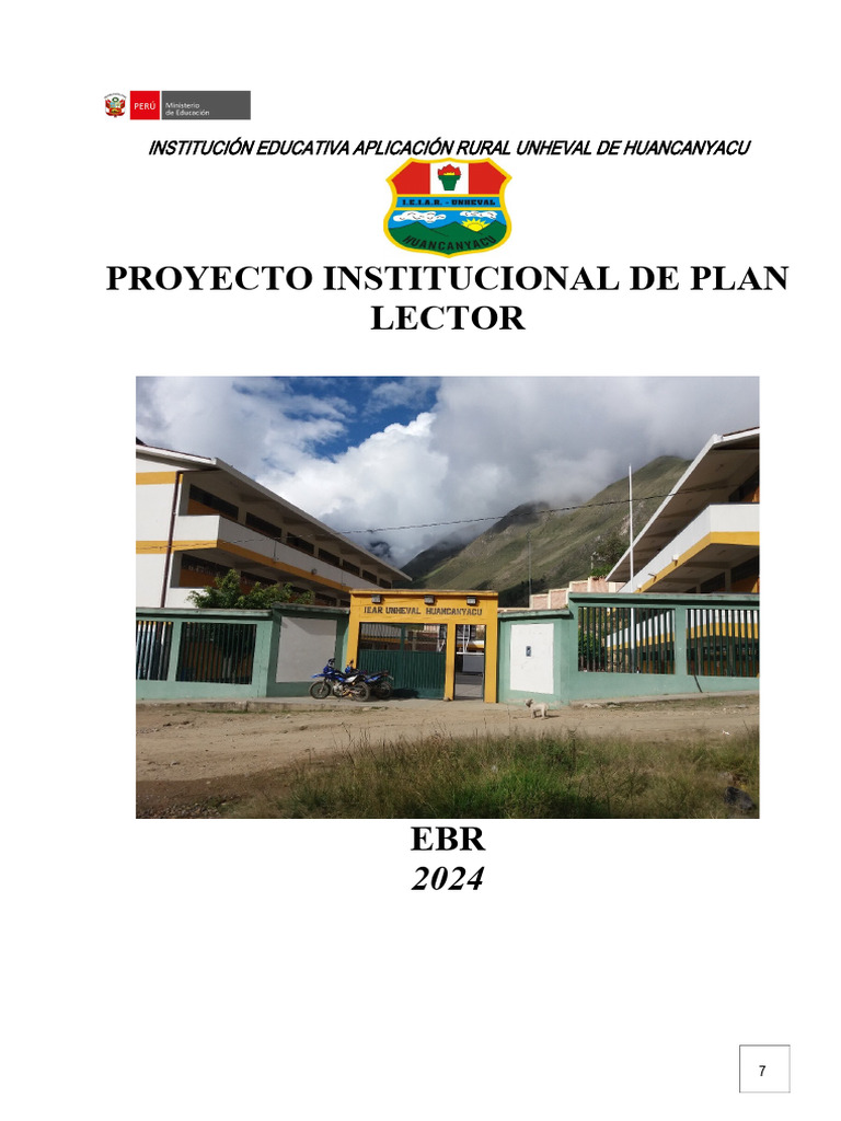 Plan Lector Escolar 2024 | PDF | Biblioteca escolar | Educación primaria