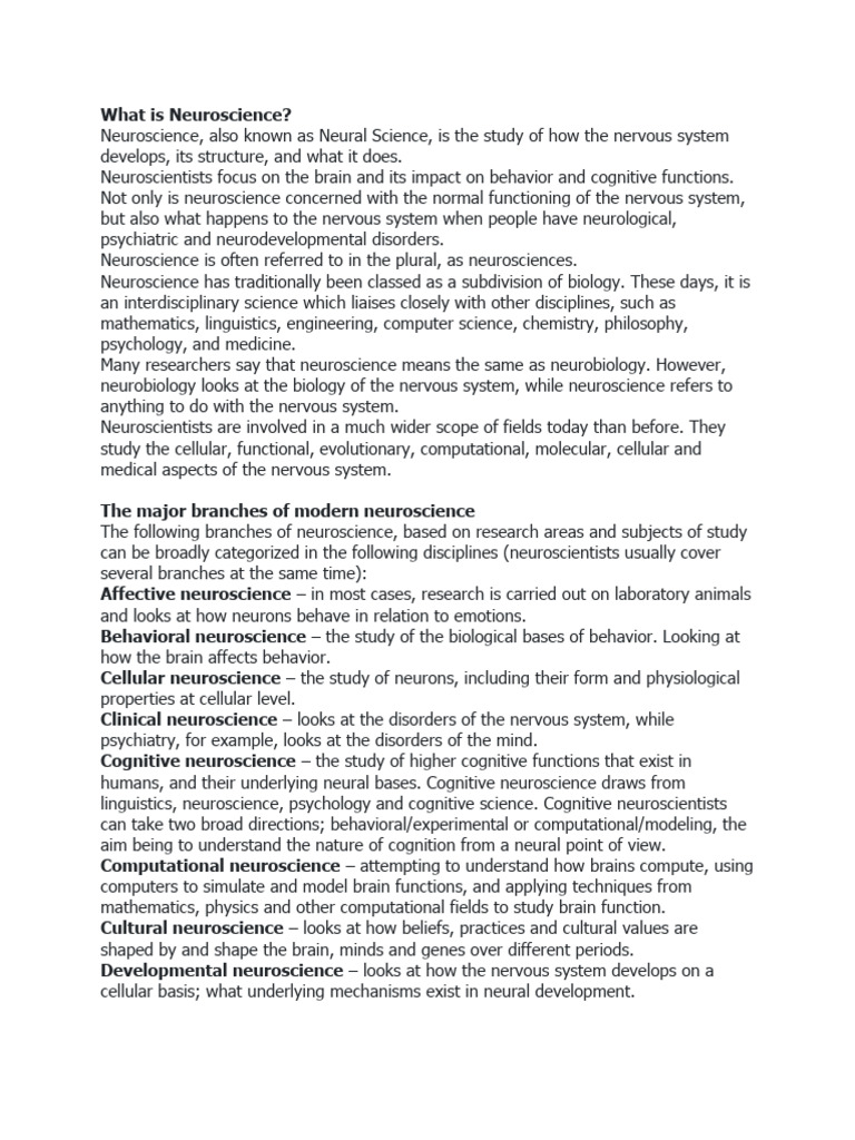 Relevance of Neuroscience in OT Topic 2 | PDF | Neuroscience | Brain