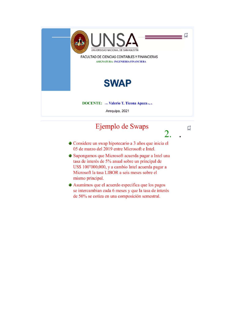 Ejemplos Swaps | PDF