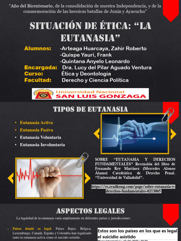 Etica La Eutansia (PPT) | PDF | Cuidados paliativos | Muerte