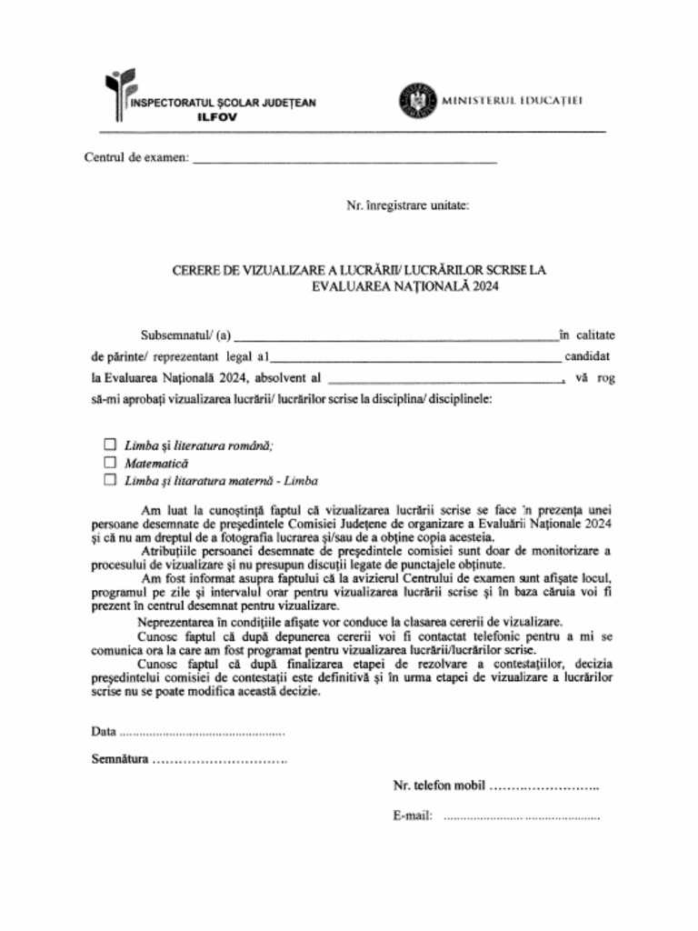 Cerere Vizualizare | PDF