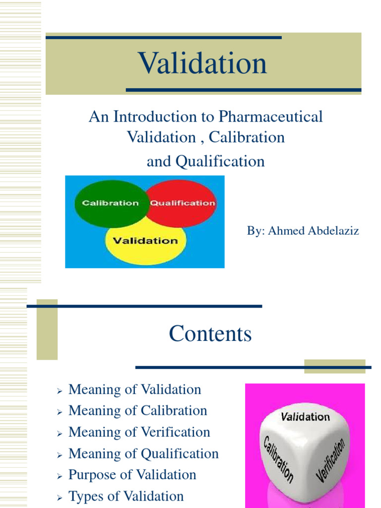 Validation and Calibration in Pharma | PDF | Verification And ...