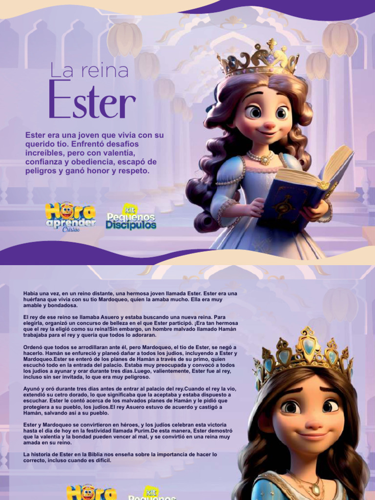 Historia de la Reina Ester en la Biblia | PDF | Esther | Libro de Ester