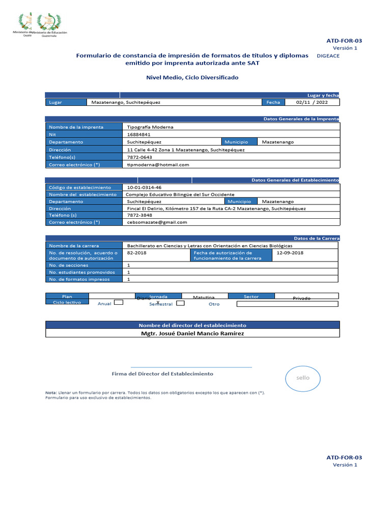 Atd For 03 | PDF | Imprenta