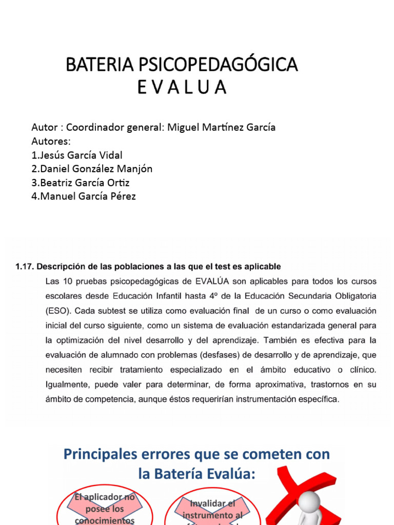 ASPECTOS GENERALES DE EVALÚA (1) | PDF