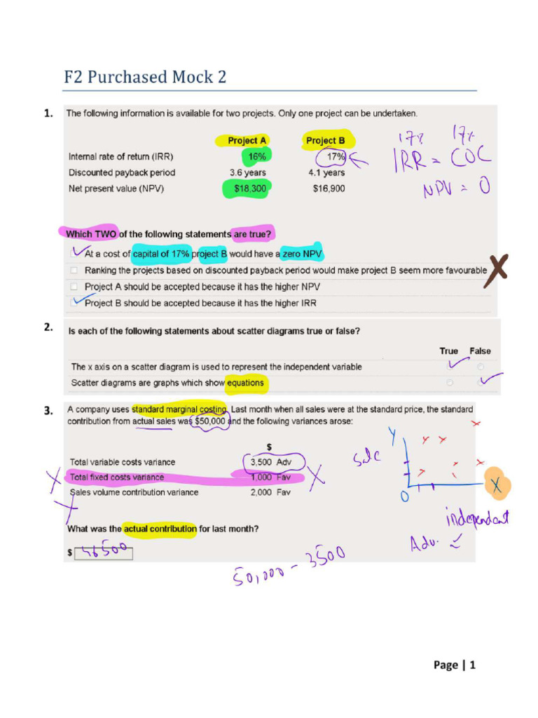 F2 Mock 2 Solution موك - compressed | PDF