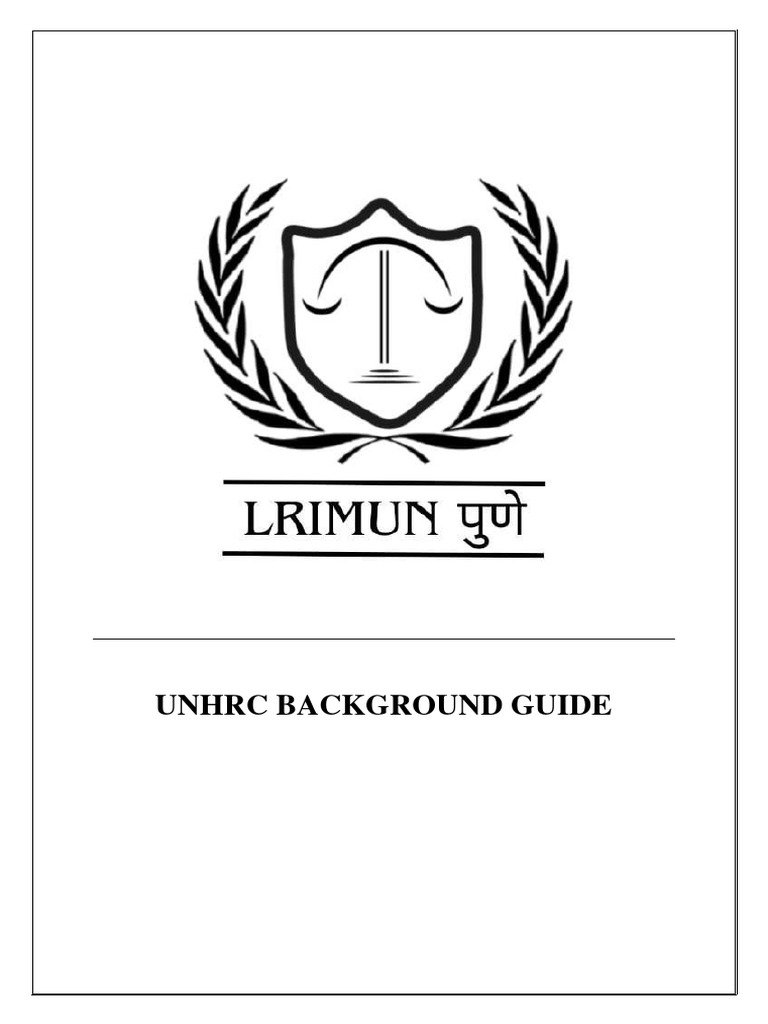 Unhrc Lrimun Background Guide | PDF | International Humanitarian Law | International Law