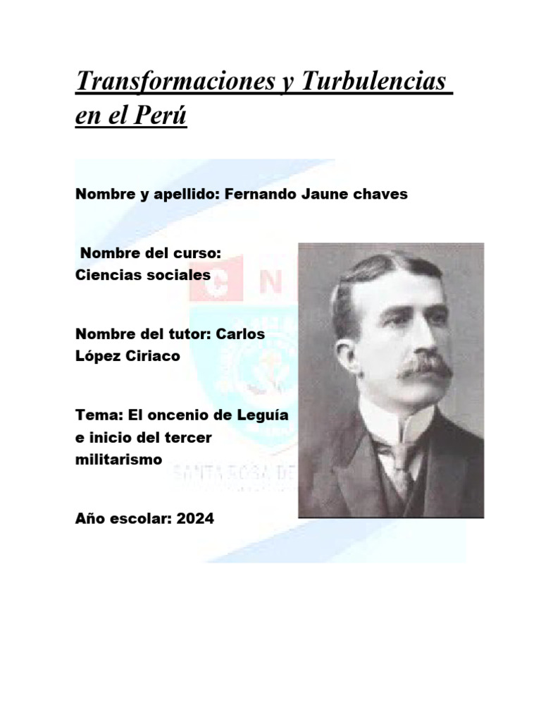 Transformaciones y Turbulencias en El Perú | PDF | Perú | América del Sur
