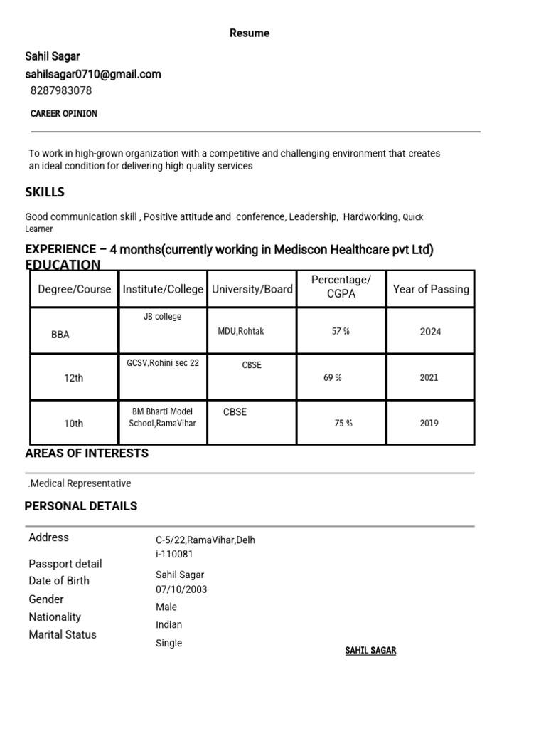CV - Gokul Prasad Prajapati | PDF
