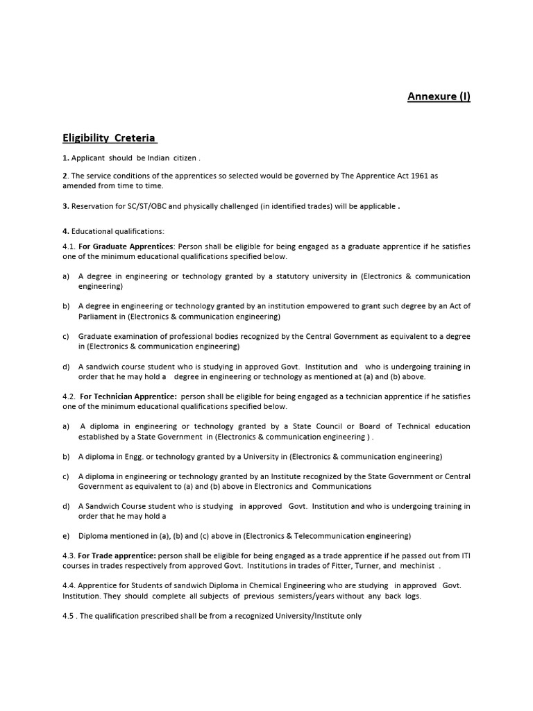 Qualification DRDO NSTL Apprentice Trainee Posts | PDF | Apprenticeship | Academic Degree