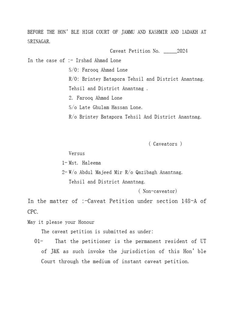 Caveator | PDF | Public Law | Courts