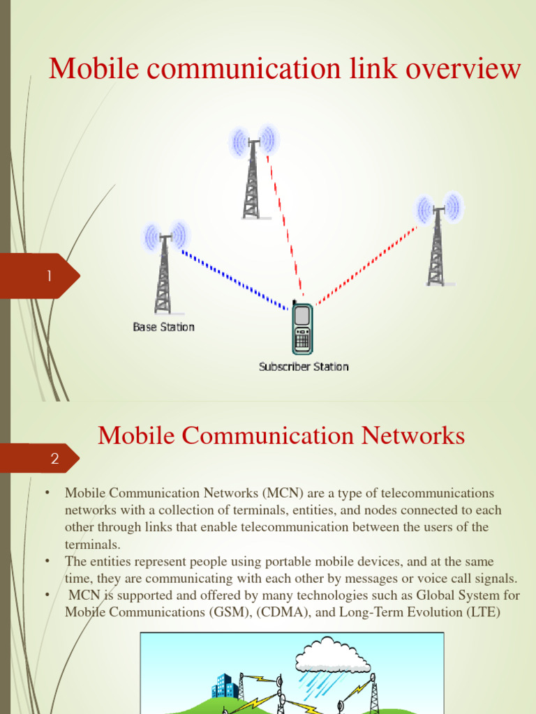 Overview of Mobile Communication Networks | PDF | Computer Network ...