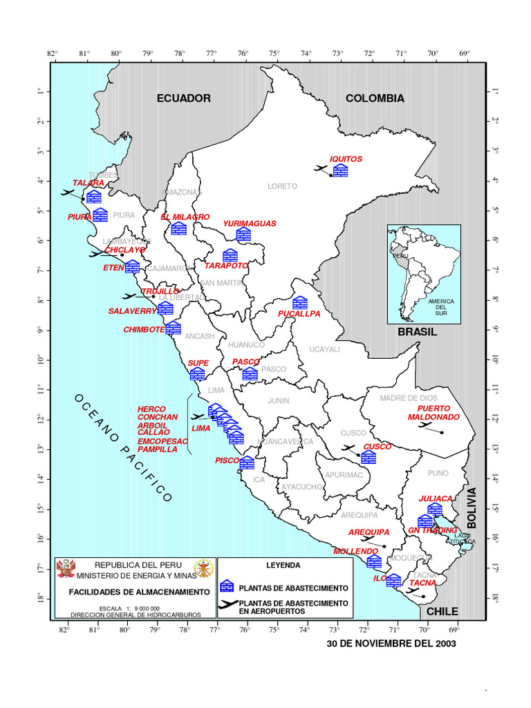 Mapa Plantas y Terminales | PDF | Perú | América del Sur