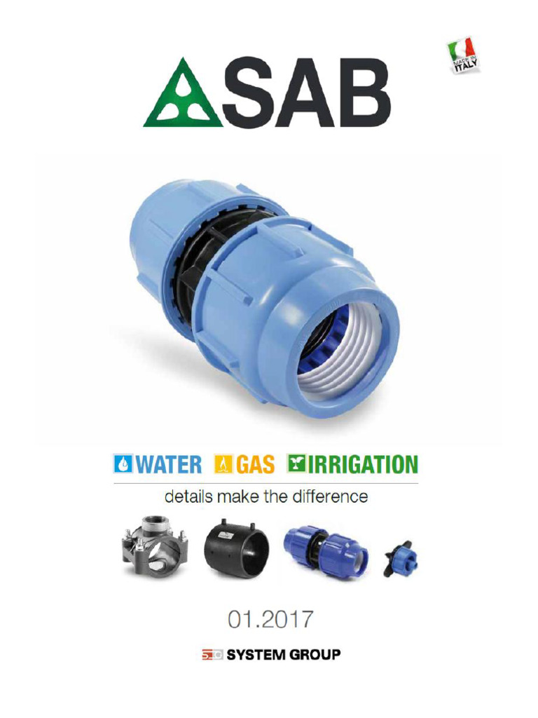 FICHA TECNICA FITTINGS COMPRESION - SAB (1) | PDF