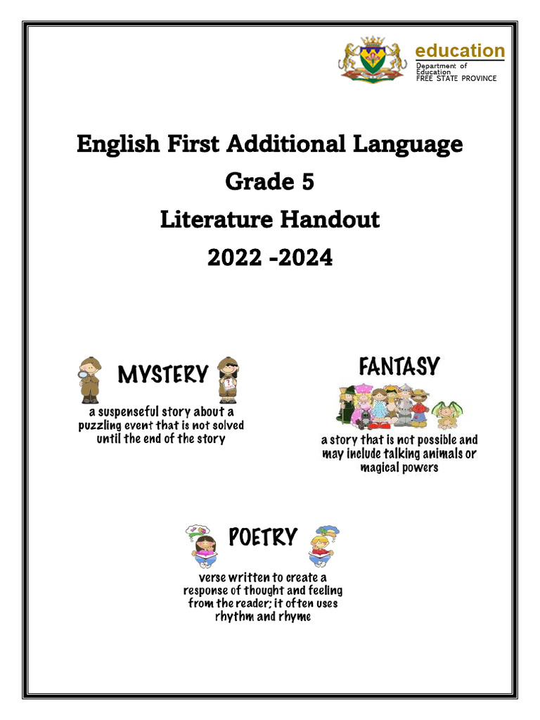 Grade 5 Poetry and Literature Guide | PDF | Robin Hood | Poetry