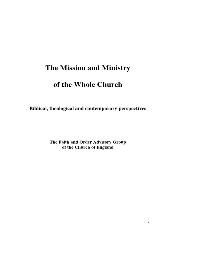 Mission and Ministry in the Church | PDF | Deacon | Catholic Church