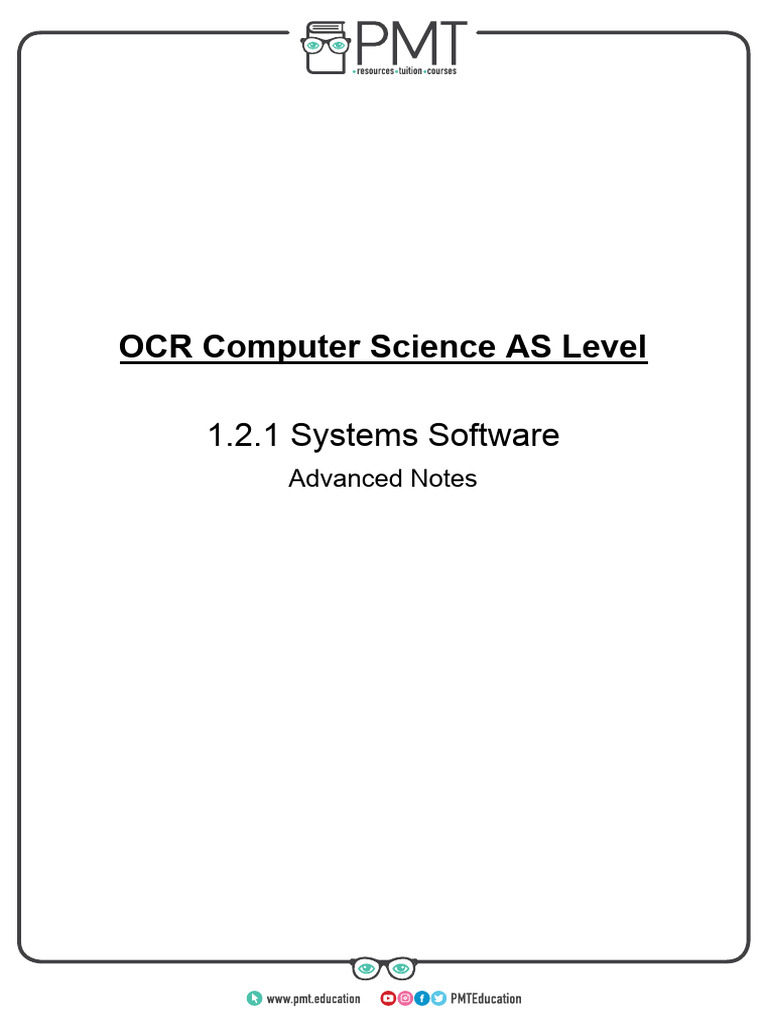 1 2 1 Systems Software Pdf Operating System Scheduling Computing
