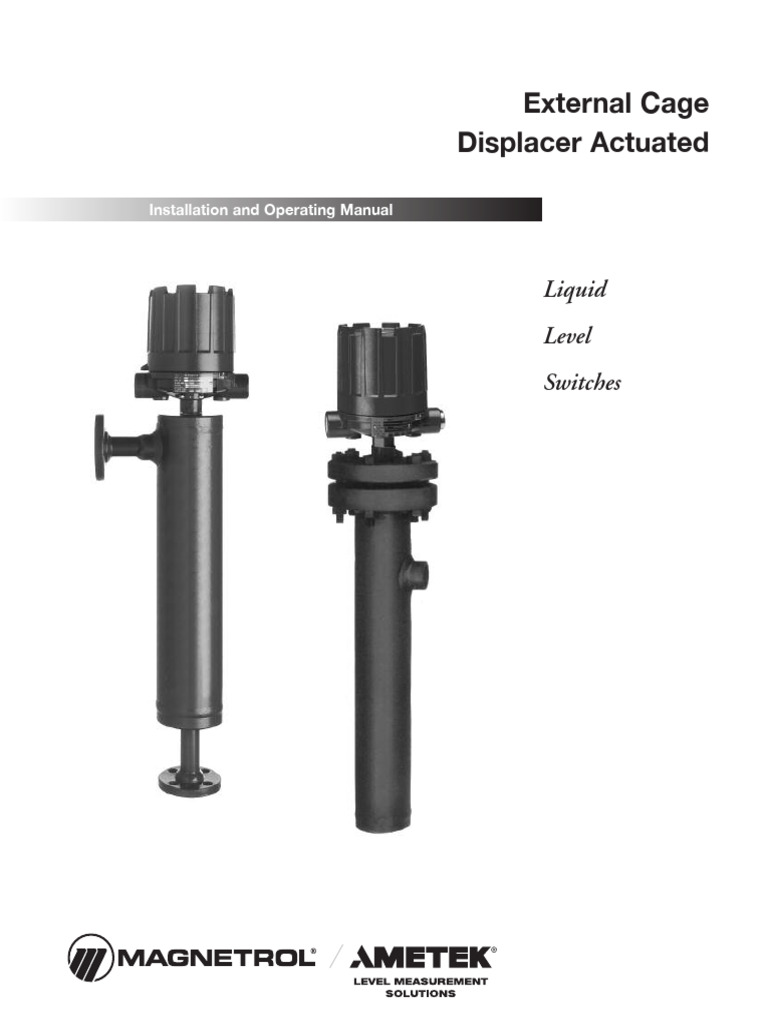 46-635 External Cage Displacer Actuated Liquid Level Switch | PDF ...