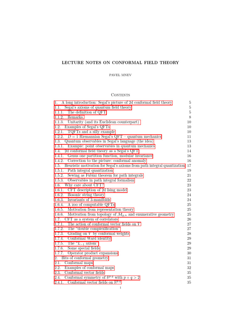 CFT 2022 Notes | PDF | Quantum Field Theory | Scientific Theories