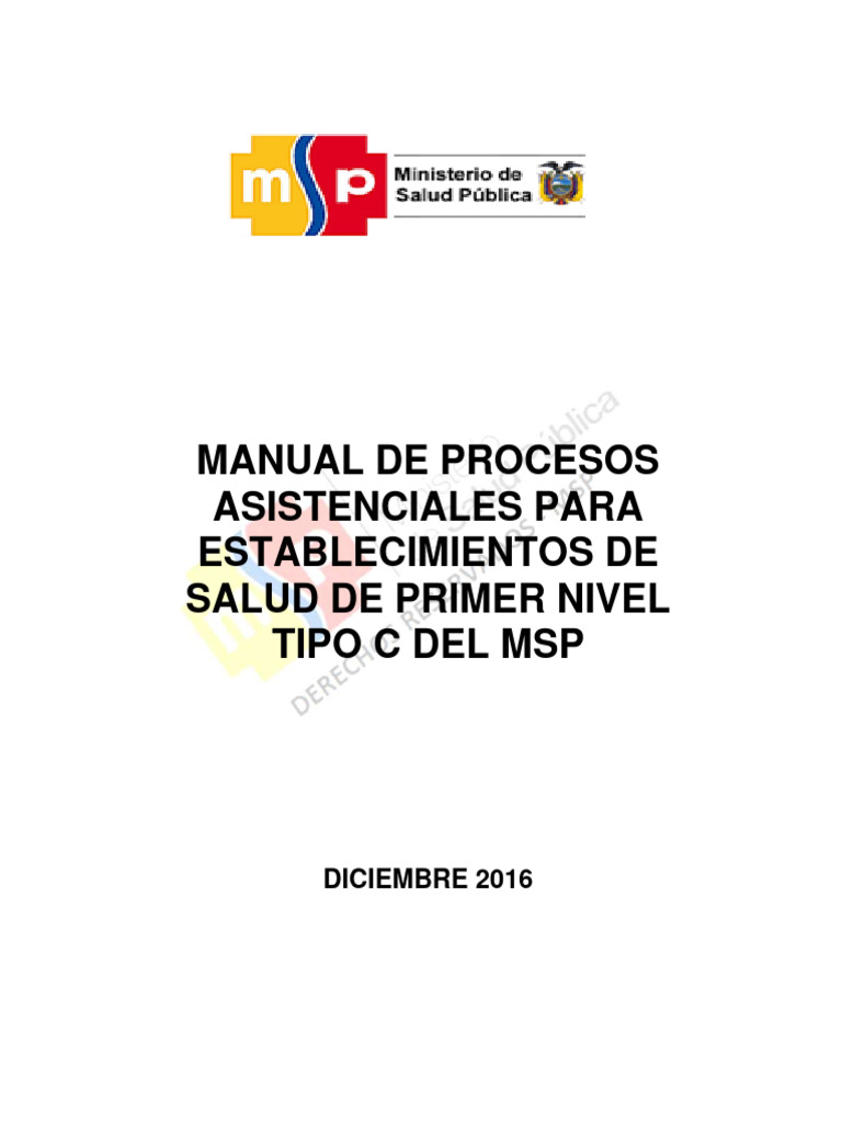 3 MANUAL DE PROCESOS PRIMER NIVEL TIPO C Con Polivalente Final | PDF | Calidad (comercial ...