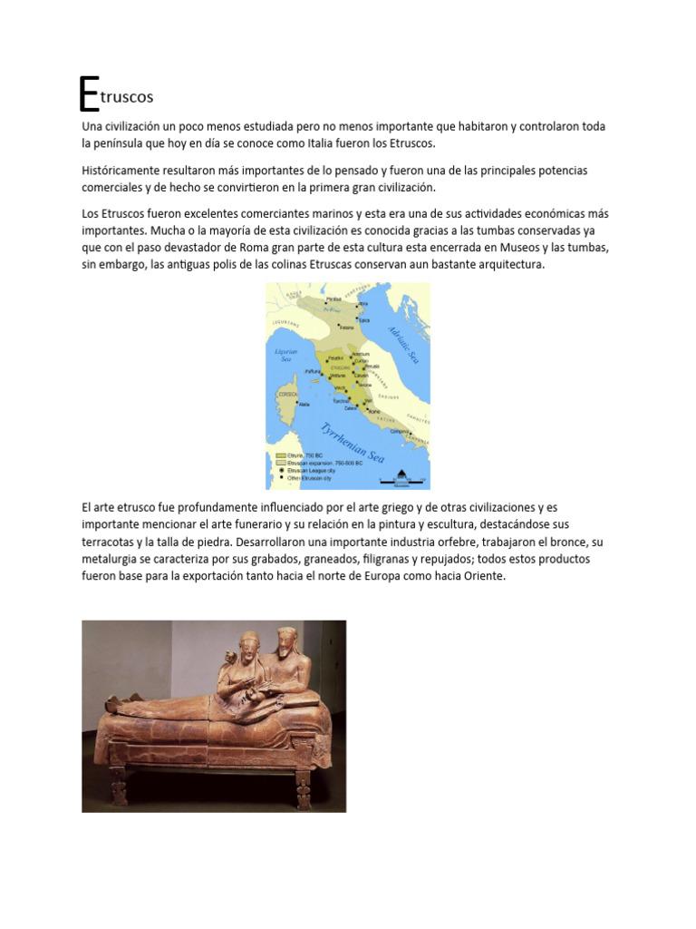 ETRUSCOS | PDF | Civilización Etrusca | imperio Romano