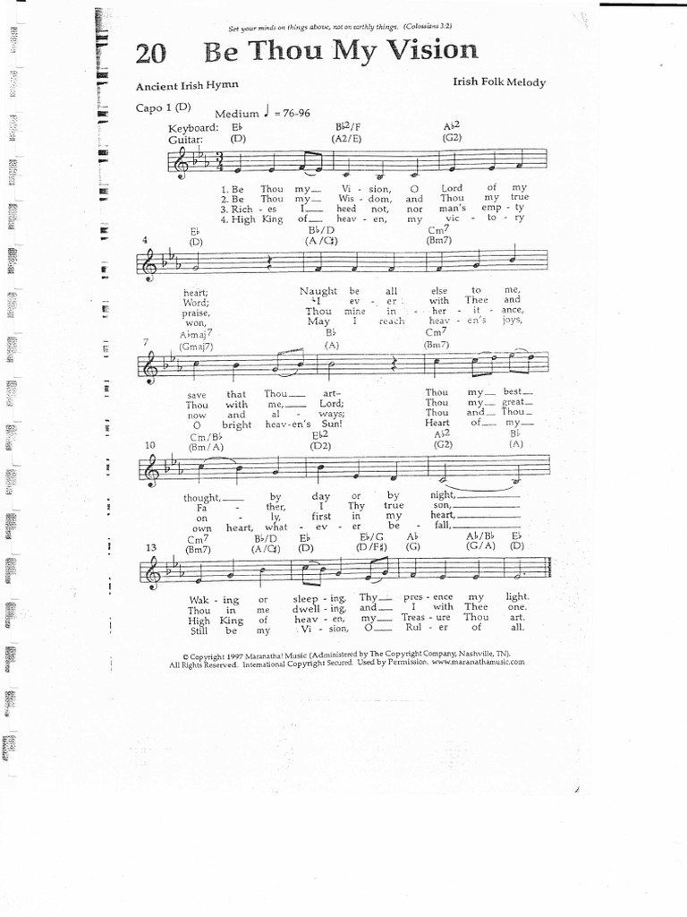 Be Thou My Vision | PDF