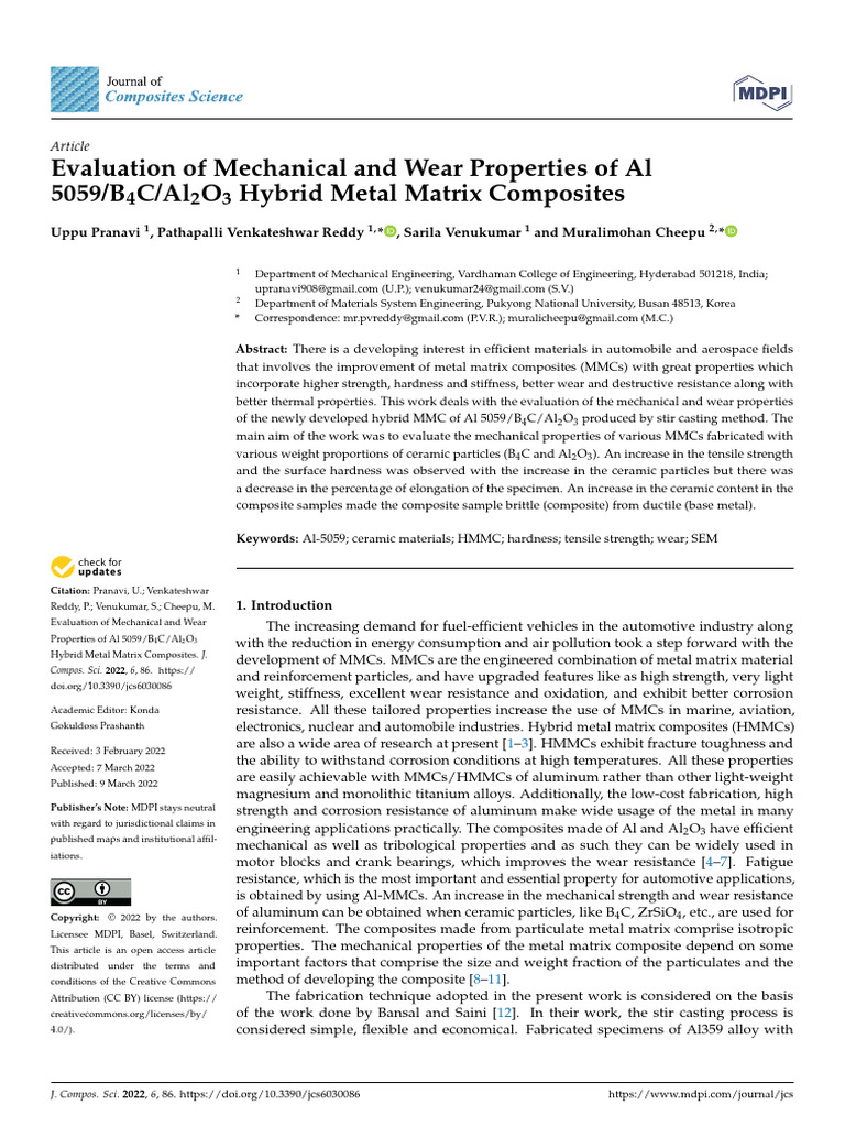 Wear Paper 2 | PDF | Composite Material | Hardness