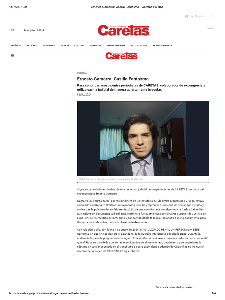 Acoso Judicial a Periodistas de CARETAS | PDF | Esfera pública | Justicia