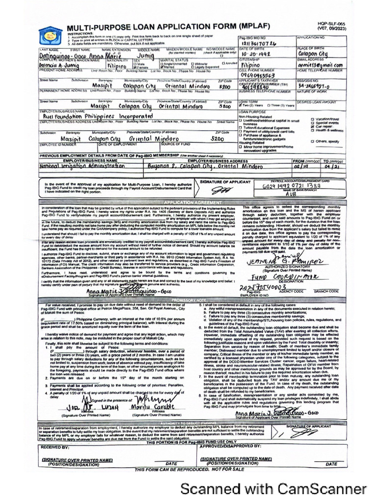Application Front | PDF