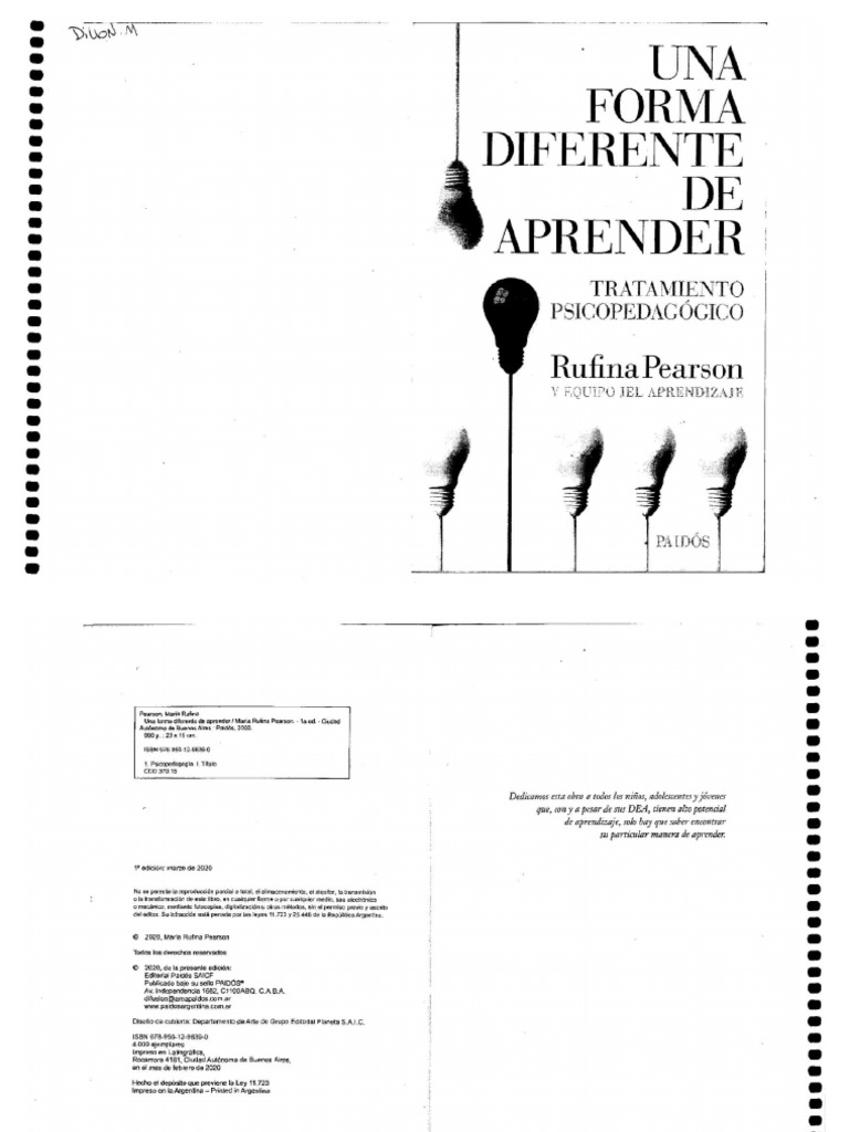 Rufina Pearson. Una forma diferente de aprender. Tratamiento psicopedagÃ³gico_compressed | PDF