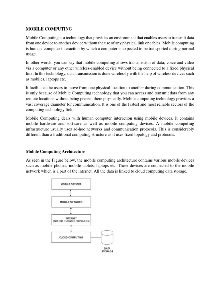 Mobile and Wireless Computing | PDF | Wireless Network | Computer Network