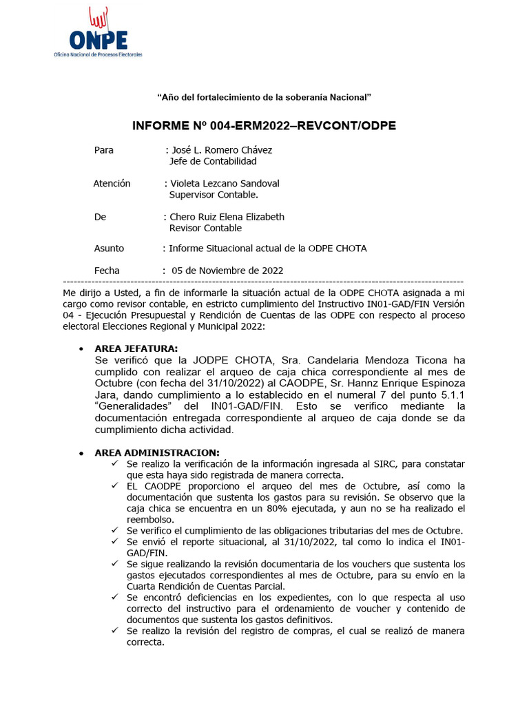 Informe Situacional 004 Erm 2022 | PDF | Gobierno