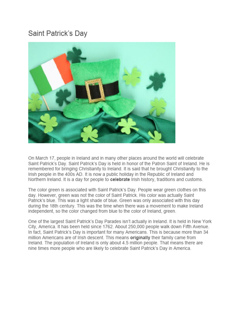Saint Patrick B Pdf