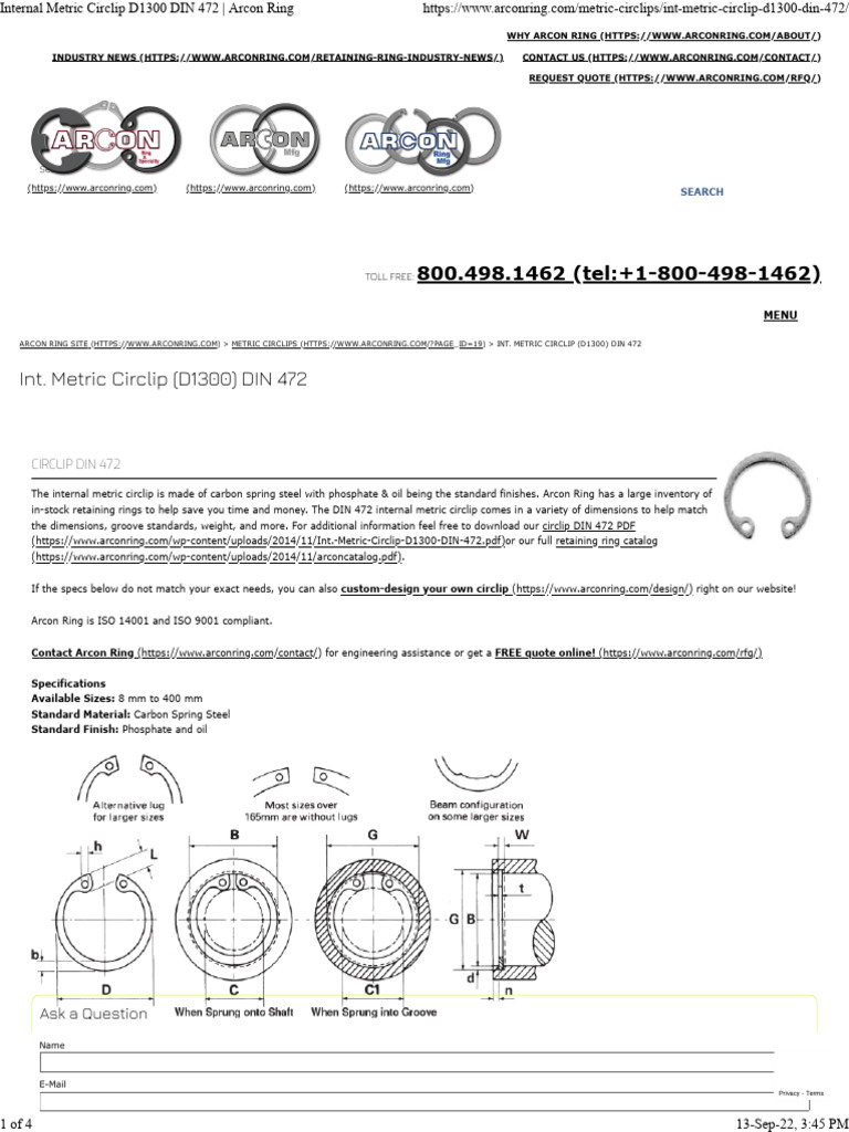Inner Circlips Size Charts | PDF | World Wide Web | Internet & Web