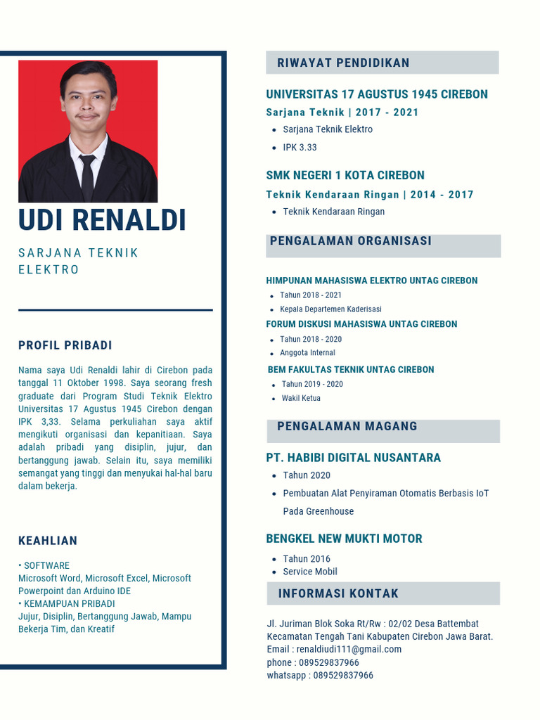 MT - Udi Renaldi - Cirebon - S1 - Teknik Elektro | PDF