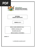 2025 Grade 12 Mathematical Literacy Scope | PDF | Probability | Measurement