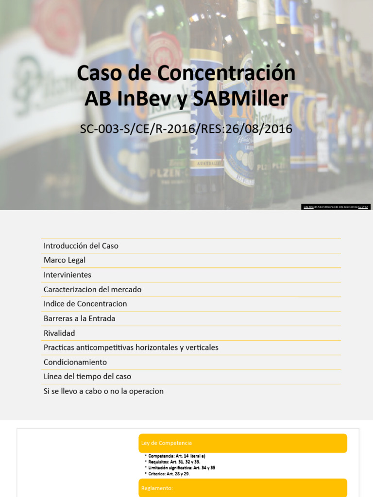 Fusión AB InBev y SABMiller: Análisis | PDF | Mercado (economía) | Negocios económicos