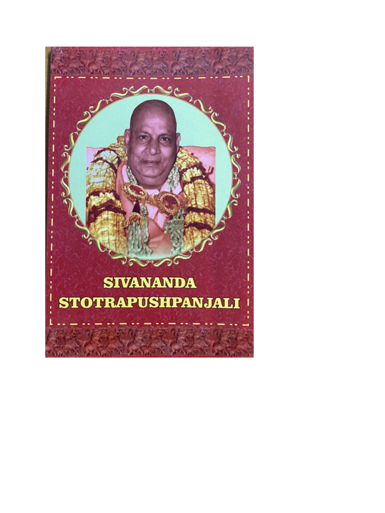 Sivananda Stotrapushpanjali: A Devotional Offering | PDF | Guru | Sanskrit